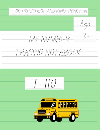 Number tracing book for preschoolers and kindergarten kids ages 3 to 5 ...