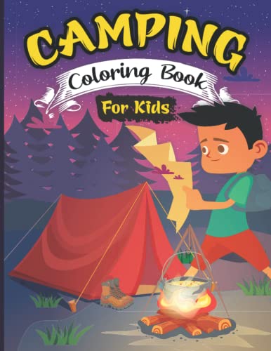 Camping Coloring Book For Kids: Summer Camping Coloring Book of Scout ...