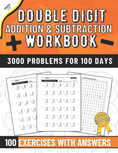 Double Digit Addition and Subtraction Workbook: Math Activity Workbook ...