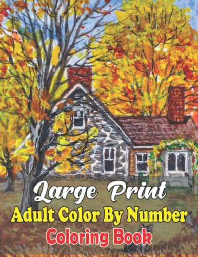 Large Print Adult Color By Number Coloring Book: Large Print with Easy ...