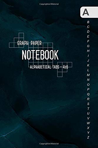 Graph Paper Notebook Alphabetical Tabs 4x6: Mini Journal Organizer with ...