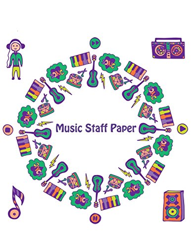 Music Staff Paper: Lined/Ruled Paper And Staff, Manuscript Paper For ...
