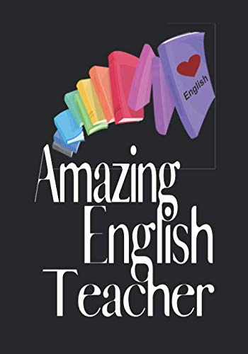 Amazing English Teacher Notebook | Lined Paper Wide Rule: Black Cover ...