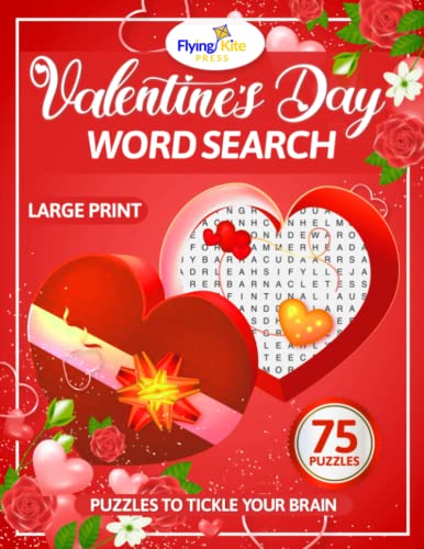 Valentine's Day Word Search: Large Print Valentine's Day Themed Word ...