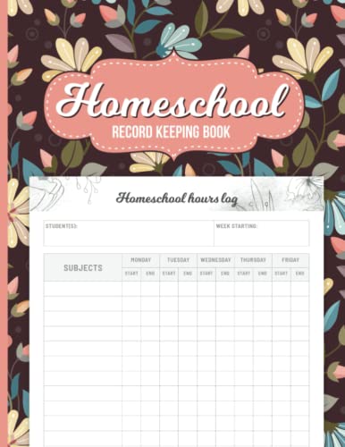 Homeschool Record Keeping Book: Homeschool Student Planner (Sized 8 ...