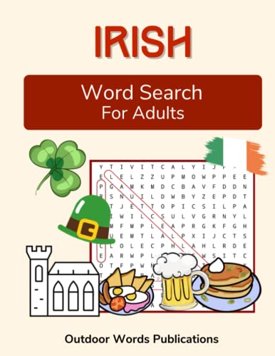 Irish Word Search For Adults: Medium Difficulty Irish-Themed Puzzles by ...