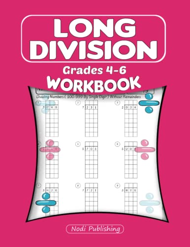 Long Division Workbook Grades 4-6: Math Worksheet for Kids Ages 9-10 ...