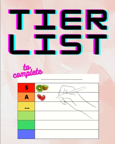 Tier list to complete - Colourful: Large format (8 inch /10 inch) - 72 ...