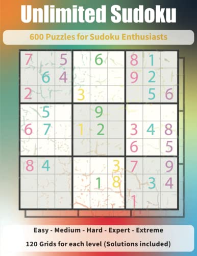 Unlimited Sudoku: 600 Puzzles for Sudoku Enthusiasts by PuzzleAlchymist ...