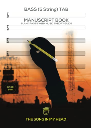 Bass (5 String) TAB Manuscript Book: : Blank Pages with Music Theory ...