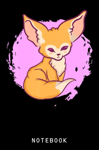 Cute Kawaii Anime Fennec Fox With Flowers Aesthetic Japanese Notebook ...