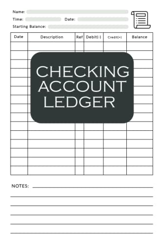 Checking Account Ledger: Check and Debit Card Register/Payment Record ...
