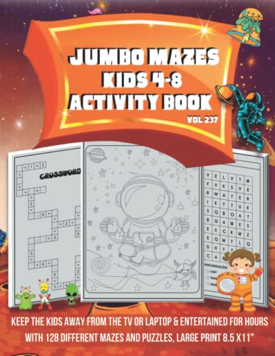 Jumbo Mazes Kids 4-8 Activity Book: V237 – Entertaining Mazes and a ...