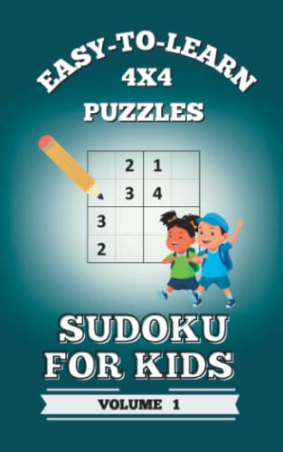 Beginner Sudoku For Kids Ages 6-8, Easy 4x4 Large Print Puzzle Book ...