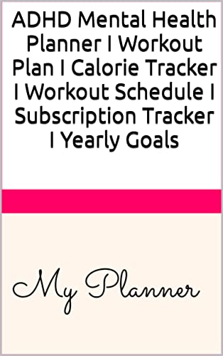 ADHD Mental Health Planner I Workout Plan I Calorie Tracker I Workout ...