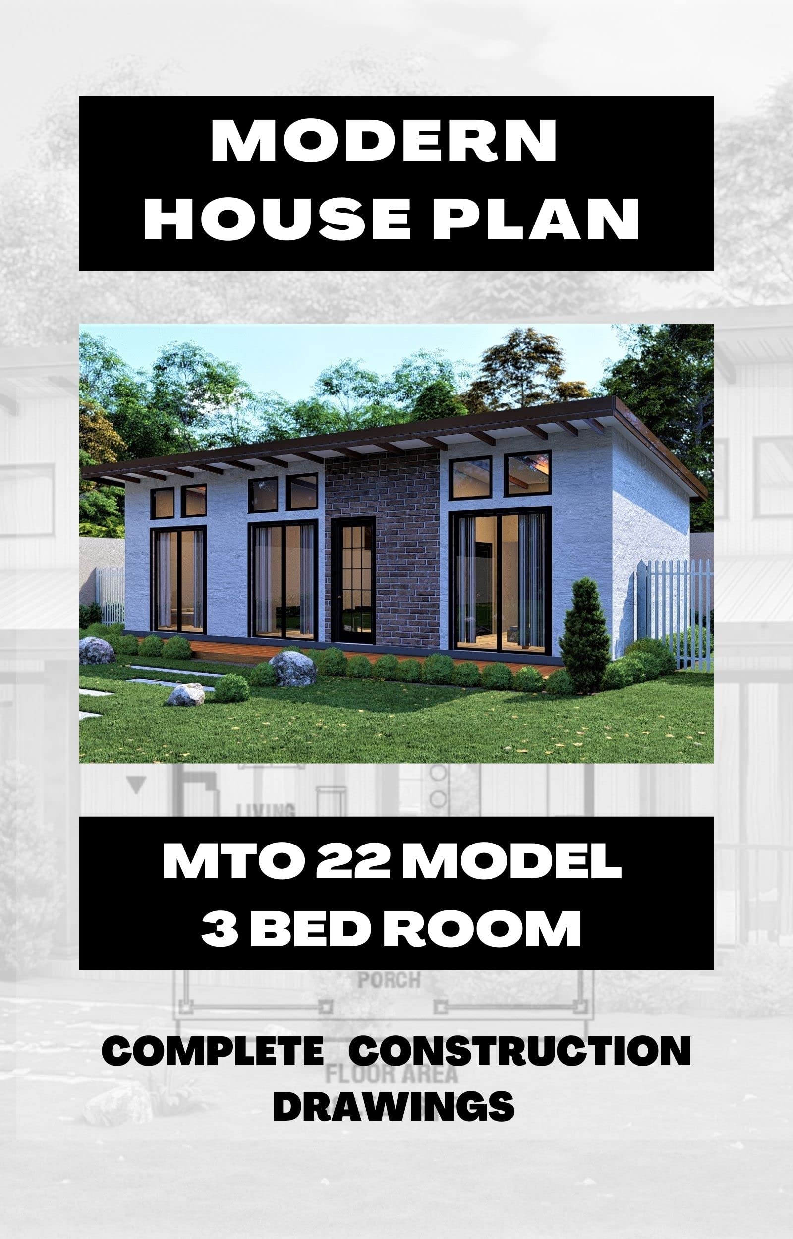 Modern tiny house plan 3 Bedroom & 2 bathroom with 896.41 square feet ...
