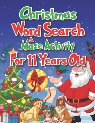 Christmas Word Search and Maze Activity For Kids Ages 11: Christmas ...