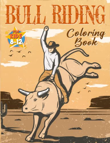 Bull Riding Adult Coloring Book for Women: 30+ Simple Big Coloring ...