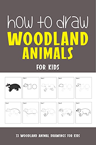 How to Draw Woodland Animals for Kids: Step By Step Drawing Book for ...