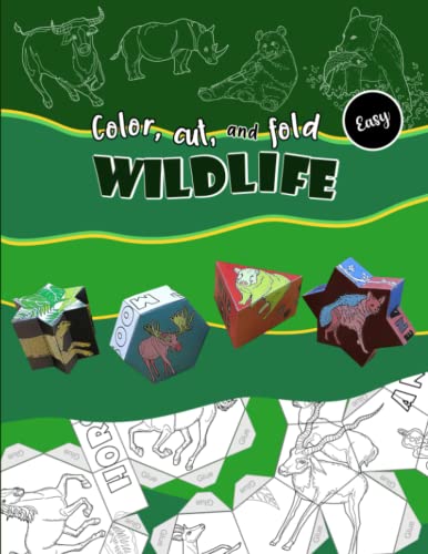 Wildlife | color, cut, and fold (easy): Coloring and origami activity ...