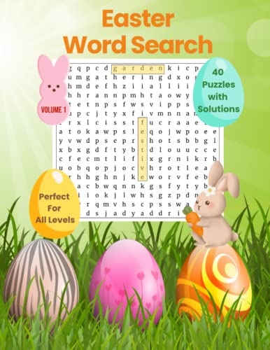 Easter Word Search Large Print, Easter Basket Stuffers for Kids, Easter ...