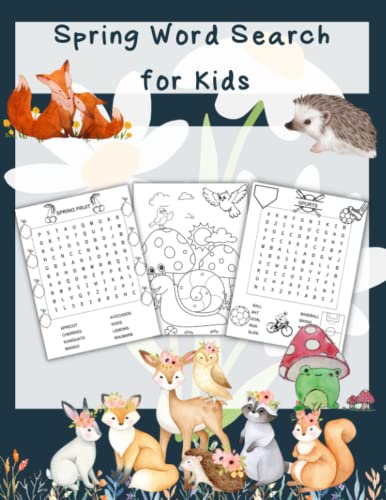 Spring Word Search for Kids: Spring Kids Puzzle Book by Jodie the Mom ...