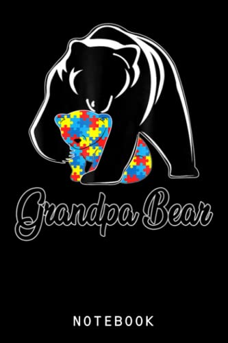 Grandpa Bear Autism Awareness Autism Journal Notebook: Bear Notebook ...