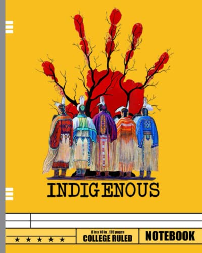 Native American Indigenous Red Hand Notebook: Native American Themed ...