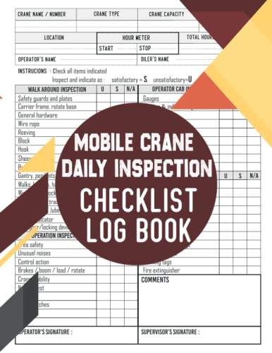 Overhead Crane Inspection Checklist Fill Online