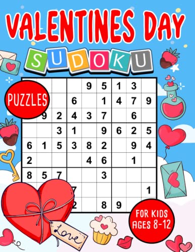 Valentines Day Sudoku Puzzles for Kids Ages 8-12: Celebrate Valentine's ...