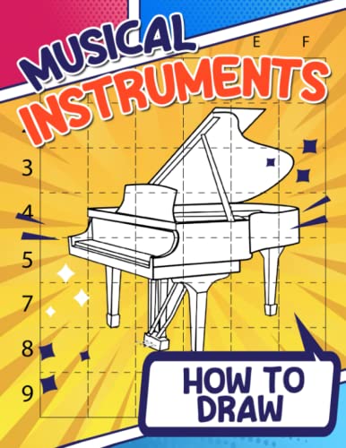 How To Draw Musical Instruments: 30 Step-By-Step And Easy Drawing Pages ...