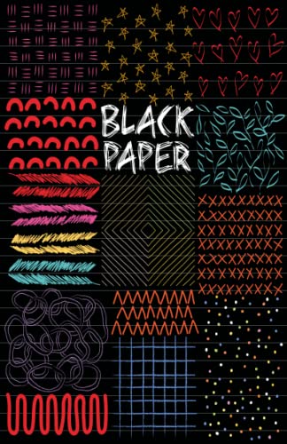 Black Paper Notebook With Lined Pages, Black Paper Sketchbook, And ...