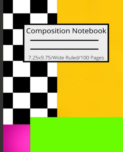 Composition Notebook Wide Ruled 90s Color Block: Vintage Retro 90s Vibe ...