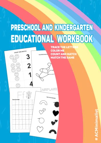 Preschool and Kindergarten Educational Workbook Trace the Letters Color ...