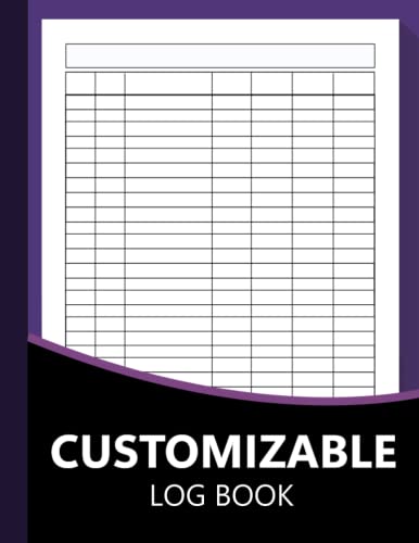 Customizable Log Book: Simple Inventory Log Book, Blank Sheets Ledger ...