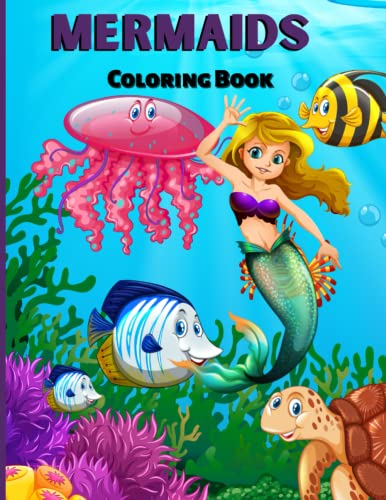 Mermaids Coloring Book: Unique Beautiful Mermaids to Color For kids ...