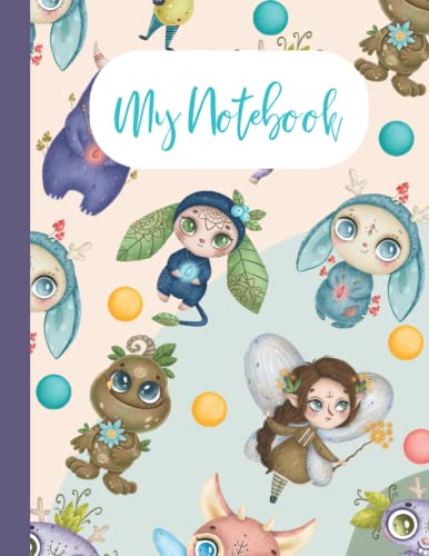 Notebook Journal Paper 8.5x11 - Myth cute creatures theme by Dalv Cloud ...