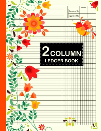 2 Column Ledger Book: Accounting ledger book for bookkeeping 2 Column ...