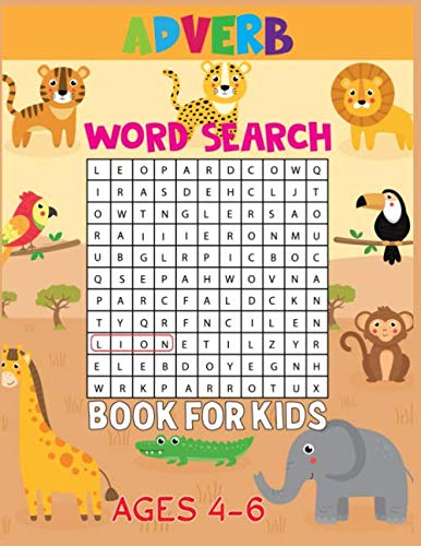 Adverb Word Search Book For Kids Ages 4-6: Improve Spelling, Vocabulary ...