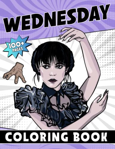 Wednesday Coloring Book: Over 50 Fun and Unique Coloring Pages for Kids ...