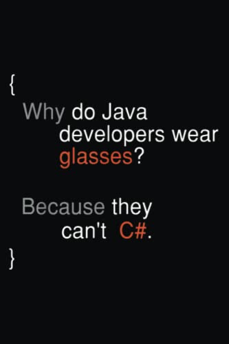Java Developers Wear Glasses Cant C# Funny Programmer Gift N-Book ...