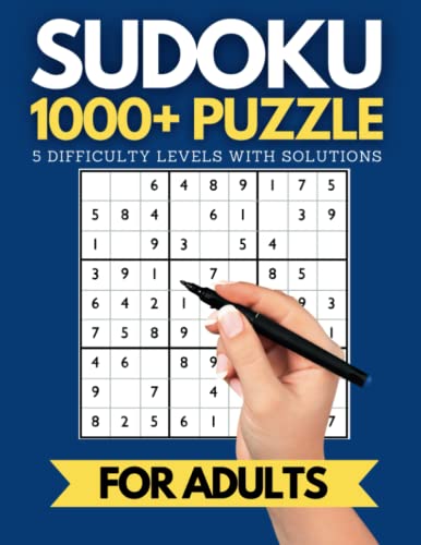 1000+ Sudoku Puzzle For Adult: Easy Medium Difficult Hard Very Hard ...