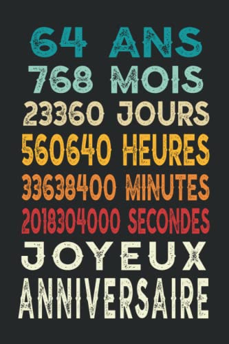 64 Ans Joyeux Anniversaire: 64 Ans Joyeux Anniversaire, Joyeux ...