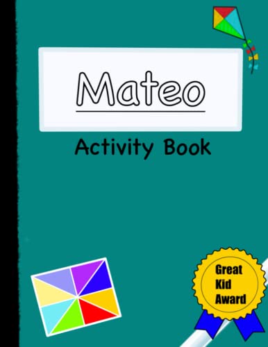 Mateo's Learning Activity & Coloring Book: Children Brain Power Fun ...