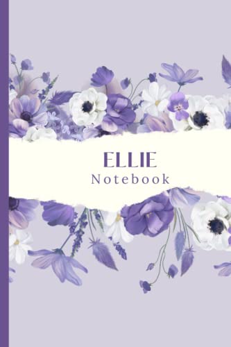 Ellie Notebook :Personalised Name Journal for Ellie|Girls cute floral ...