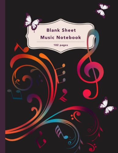 Blank Sheet Music Notebook: Music Manuscript Paper | Music Composition ...