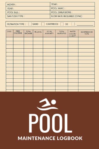 Pool Maintenance Log Book: Daily Swimming Pool Maintenance Logbook ...