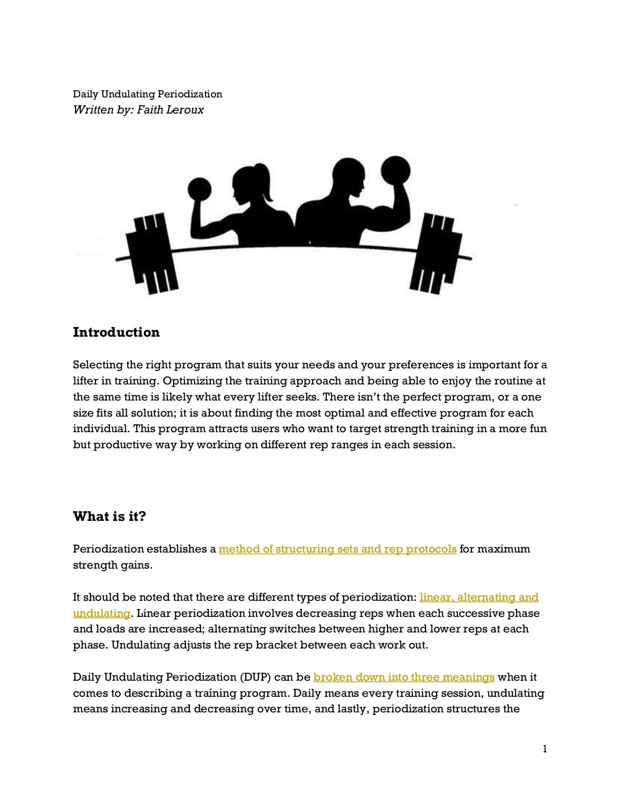 Daily Undulating Periodization: Structuring, Sets, and Rep protocols ...