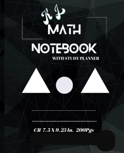 KL MATH NOTEBOOK WITH STUDY PLANNER: 7.5 X 9.25 inches 200 Pages ...