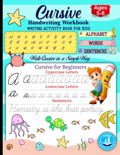 Cursive Handwriting Workbook for Kids: A letter tracing workbook for ...